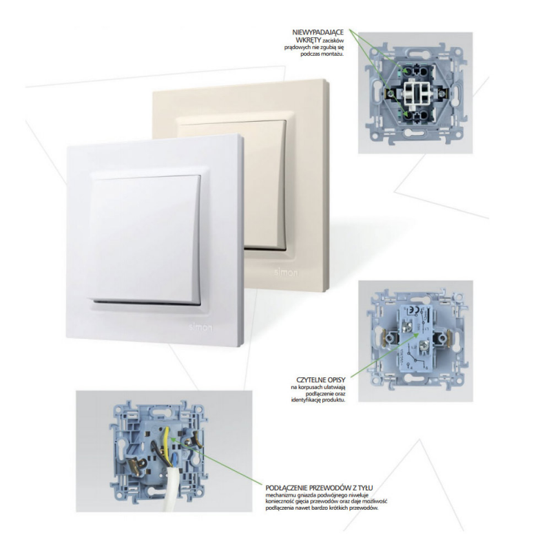 SIMON 10 Gniazdo komputerowe RJ45 kat.6 do ramki czarny mat C61.01/49 ...