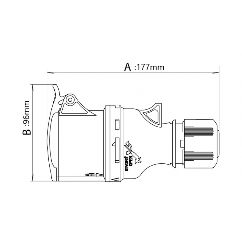 SEZ Gniazdo przenośne 5P 32A 400V IP44 ISN 3253 - Eelektryka.com